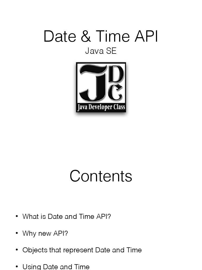 Date & Time API: Java SE | PDF | Programming Paradigms | Software