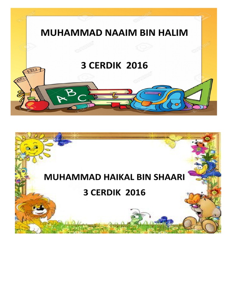 Nama Murid Fail THN 3 | PDF