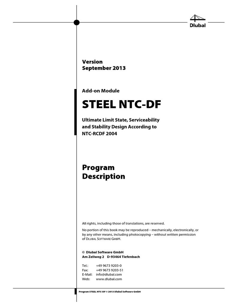 Steel NTC DF Manual en | PDF | Buckling | Cartesian Coordinate System