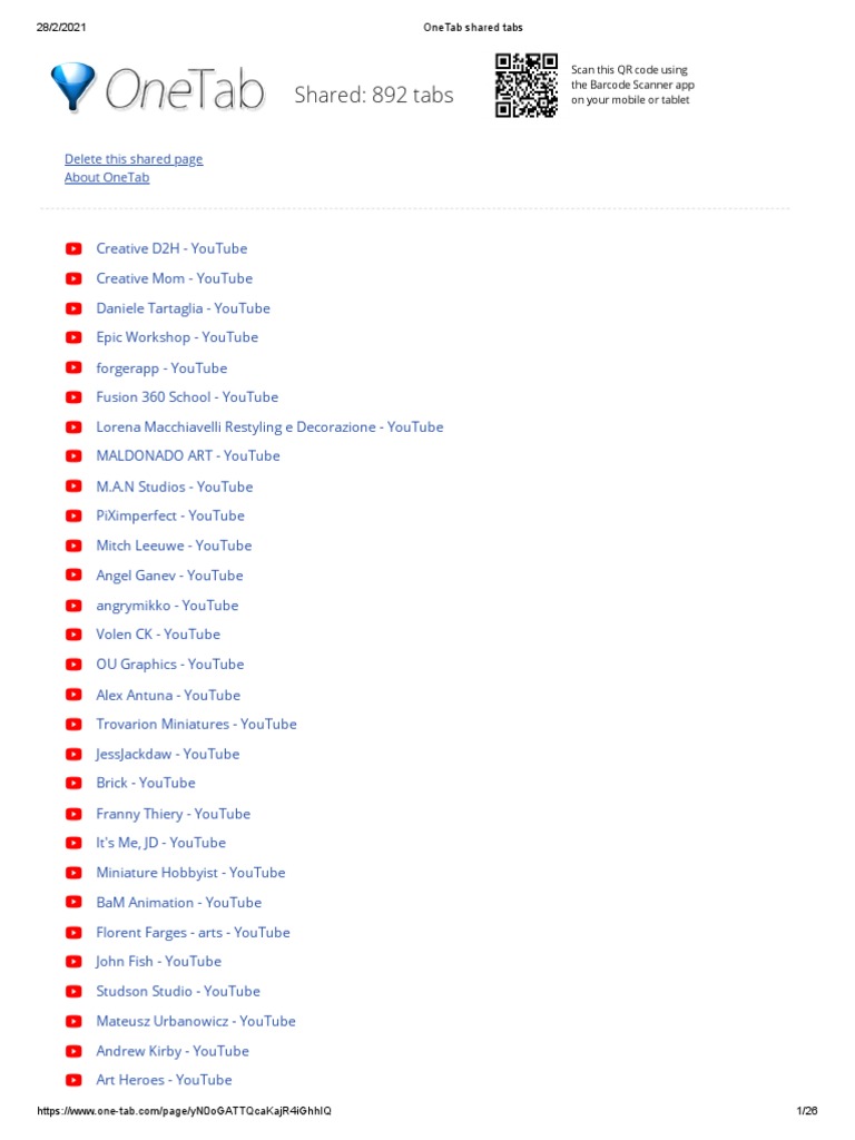 OneTab Shared Youtube | PDF | Blender (Software) | 3 D Computer Graphics