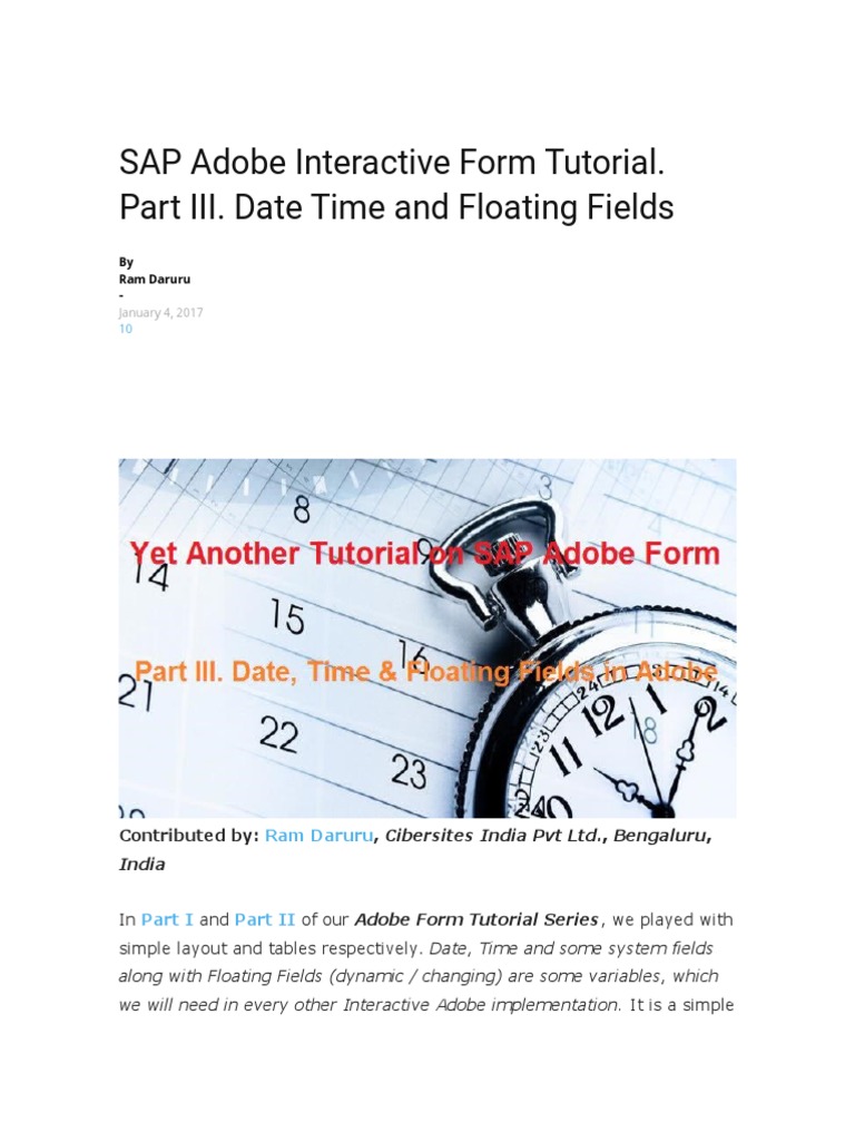 SAP Adobe Interactive Form Tutorial - Parte 3 | PDF | Page Layout | Variable (Computer Science)