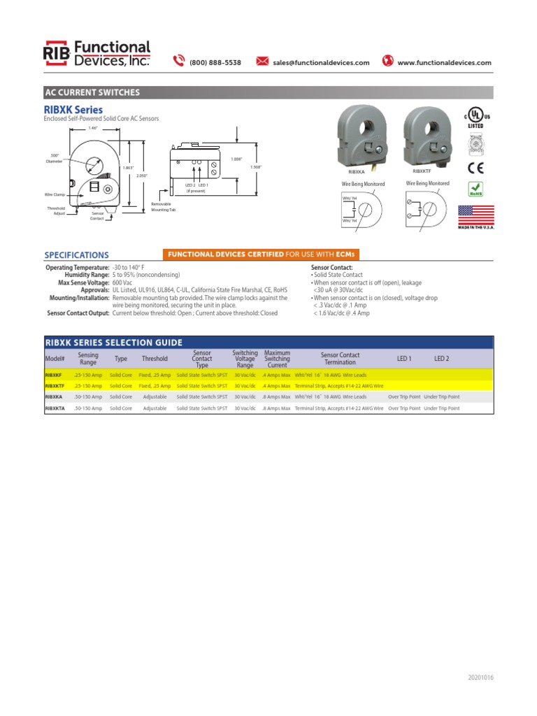 Current Sensing Relay RIBXKTF | PDF | Switch | Amplifier