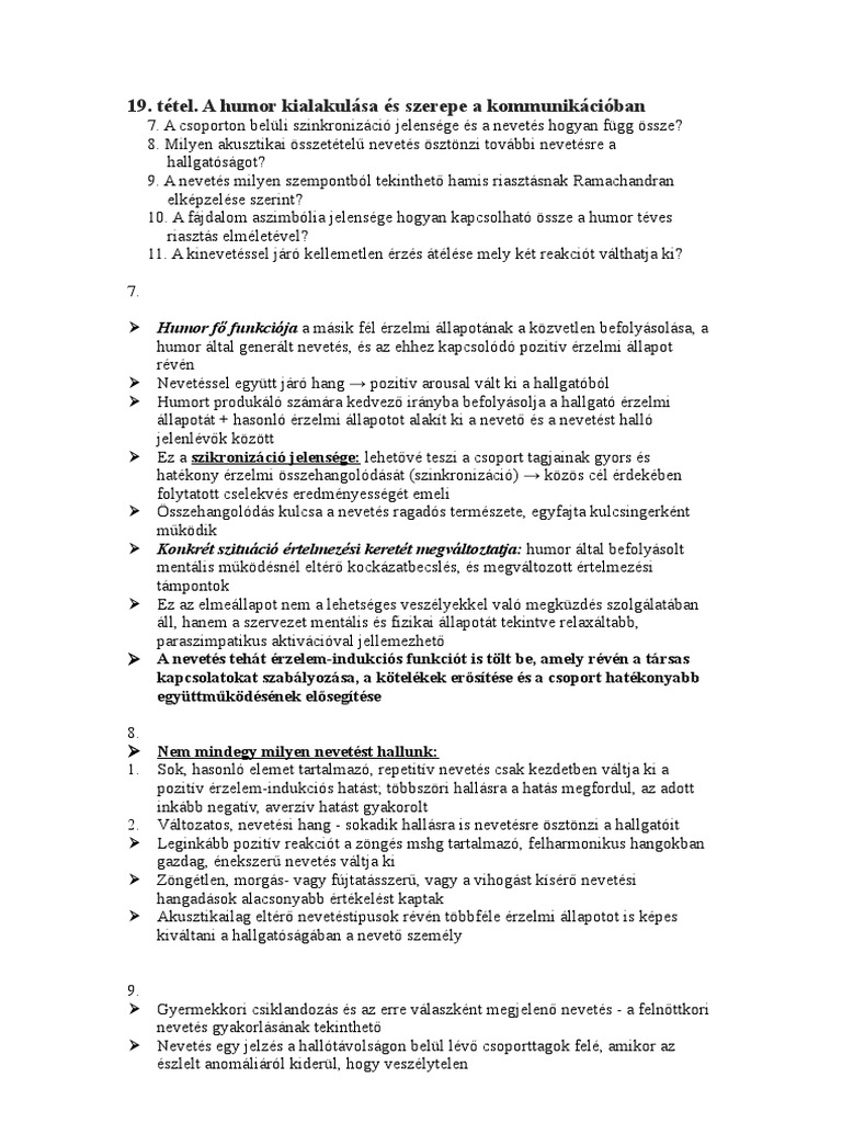 19 Tétel | PDF