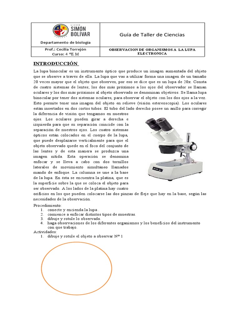 Laboratorio Lupa | PDF | Ojo | Radiación electromagnética