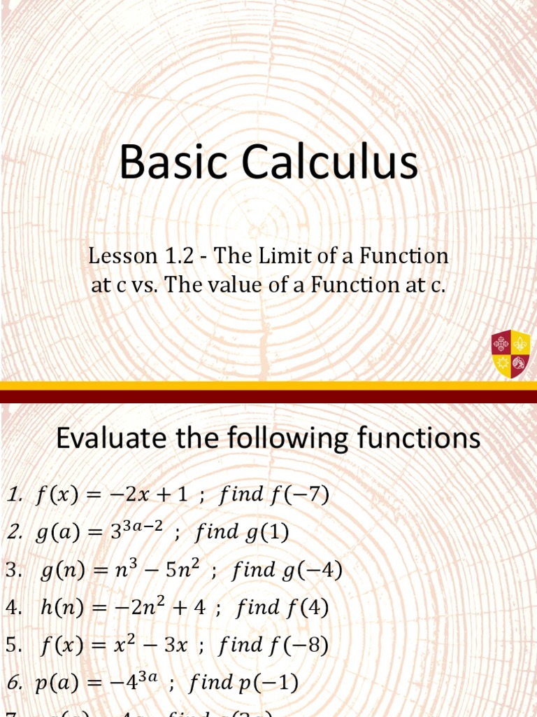 Limit Vs Value | PDF