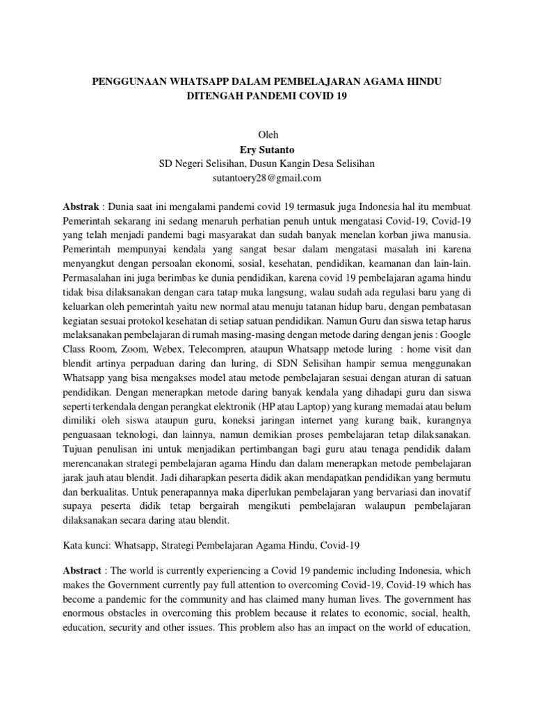 Karya Ilmiah Ery Sutanto | PDF | Karier & Perkembangan | Ilmu Sosial