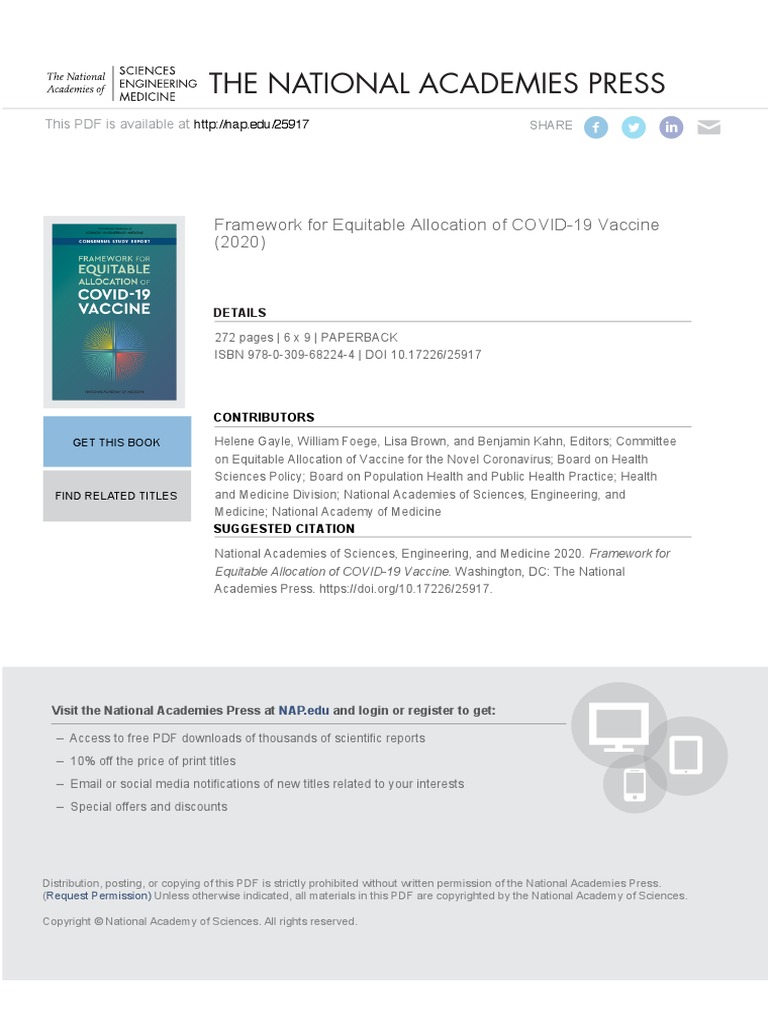 NASEM | PDF | Health Equity | Mortality Rate