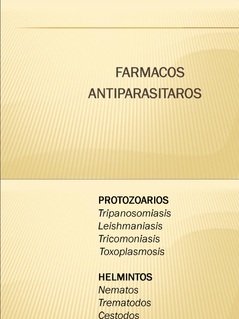 Farmacos Antiparasitarios | PDF | Farmacocinética | Biología