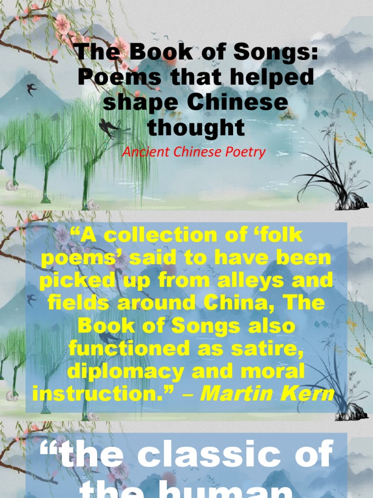 The Book of Songs: China's First Poetry Collection | PDF