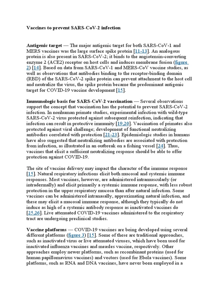 Vaccines To Prevent SARS | PDF | Viral Vector | Vaccines
