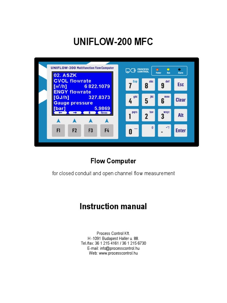 UNIFLOW-200 Instruction Manual Rev05e EN 2020 04 | PDF | Flow ...