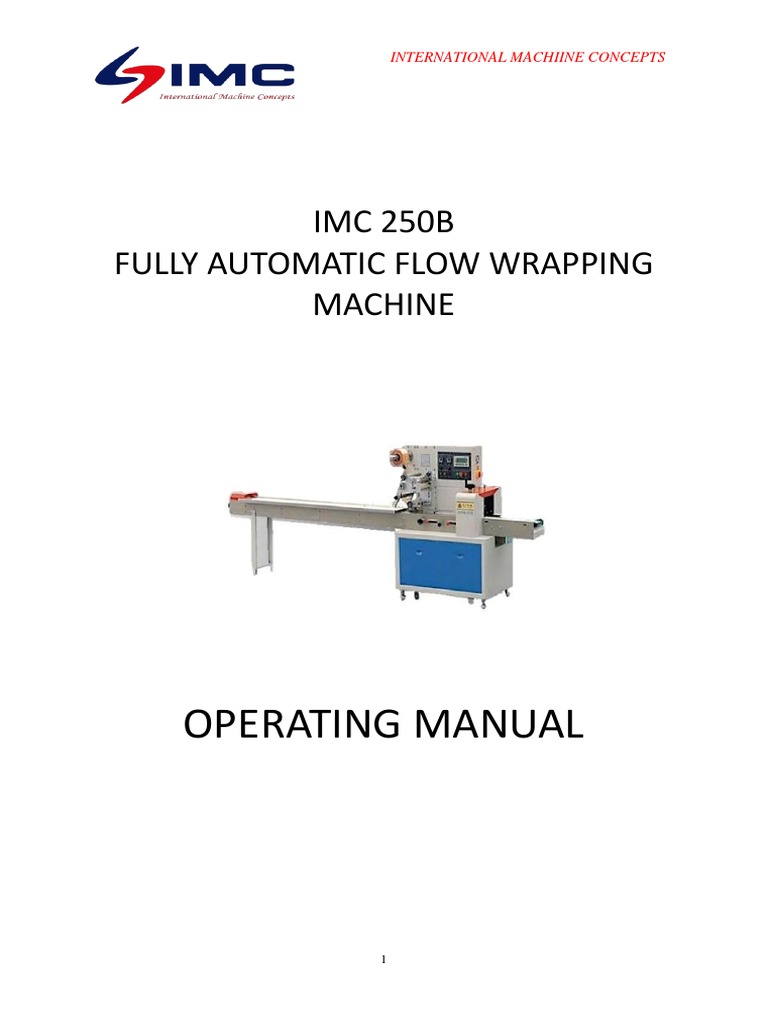 Manual 140120 Fully Automatic Flow Wrapping Machine | PDF | User ...