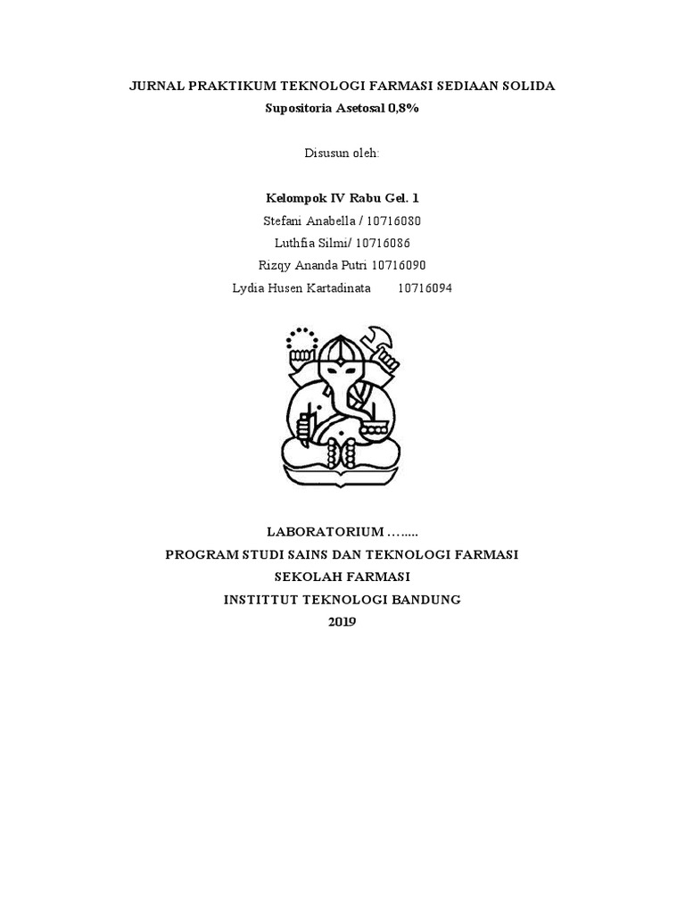 Jurnal Supositoria Acetosal 0,8% | PDF