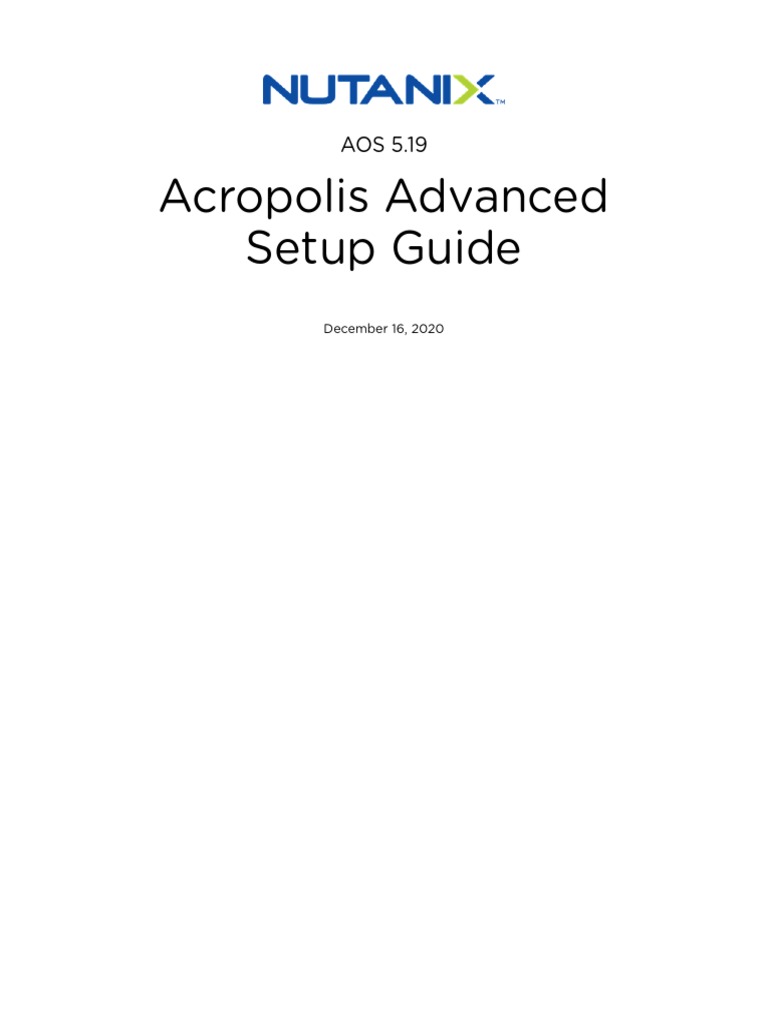 Advanced Setup Guide AOS v5 - 19 | PDF | Hyper V | Ip Address
