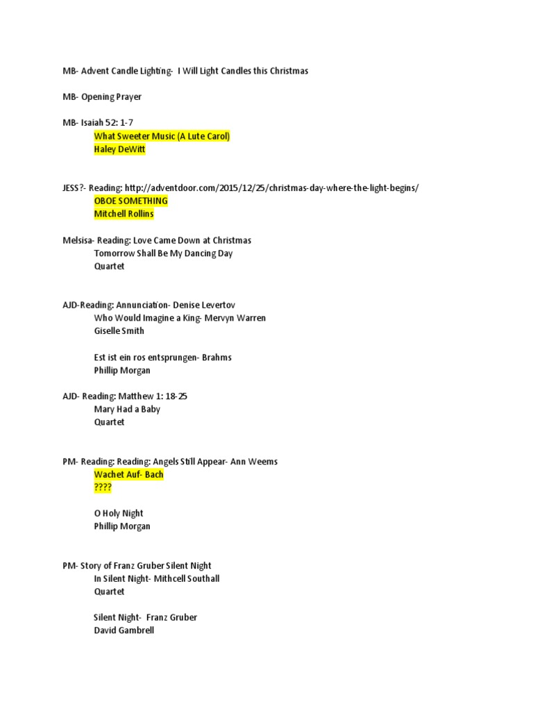 Lessons and Carols 2020 | PDF