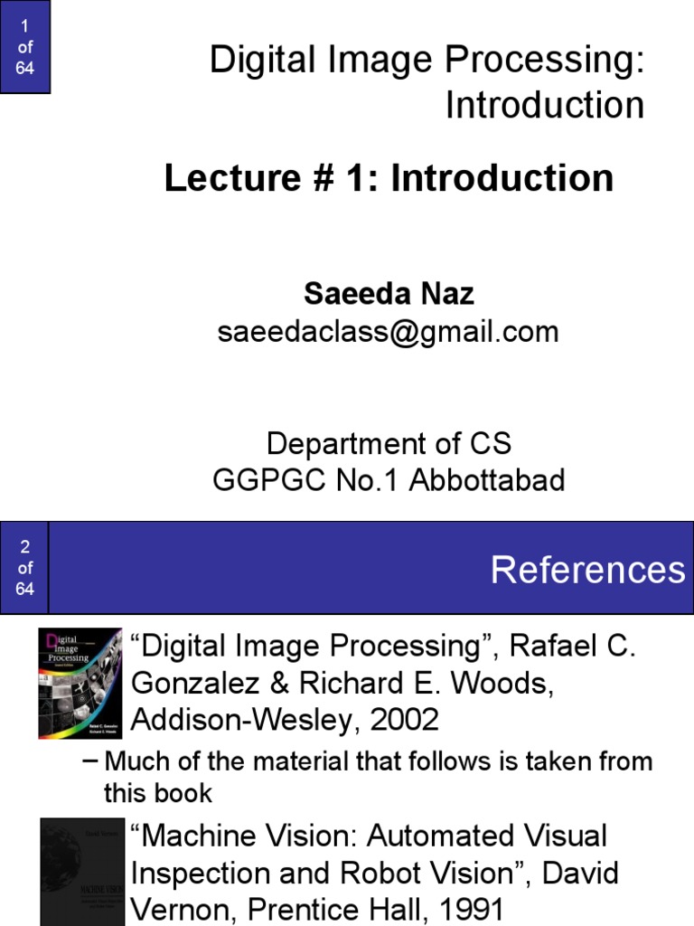 3 - Introduction Digital Image Processing | PDF | Medical Imaging ...