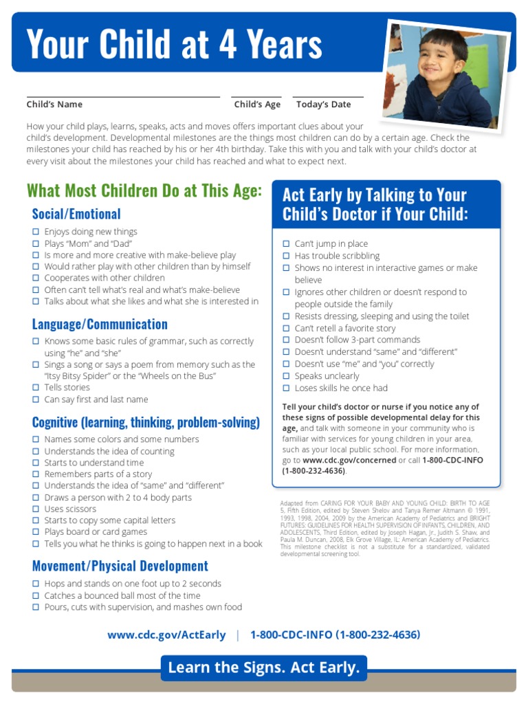 Your Child at 4 Years: What Most Children Do at This Age | PDF | Toys ...