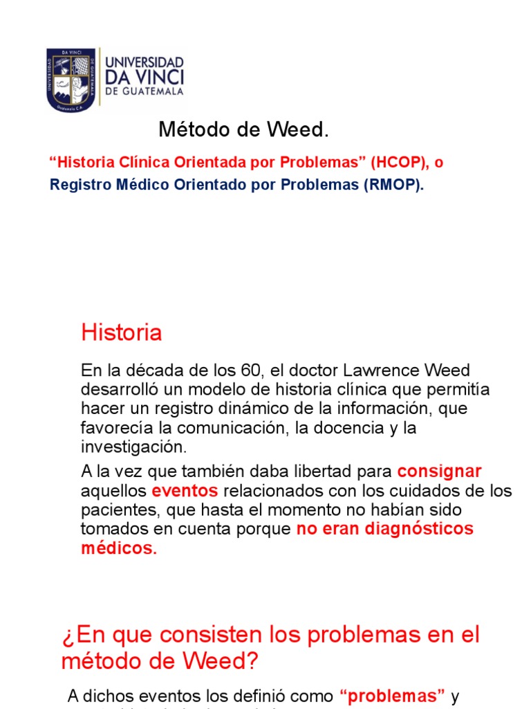 Metodo de Weed | PDF | Examen físico | Diagnostico medico