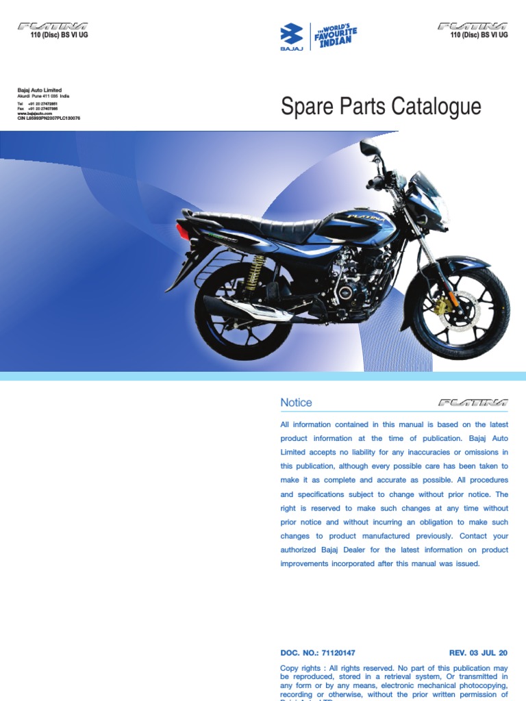 SPC Platina 110 Disc Bs Vi Ug Rev 03 Jul 201 | Download Free PDF ...