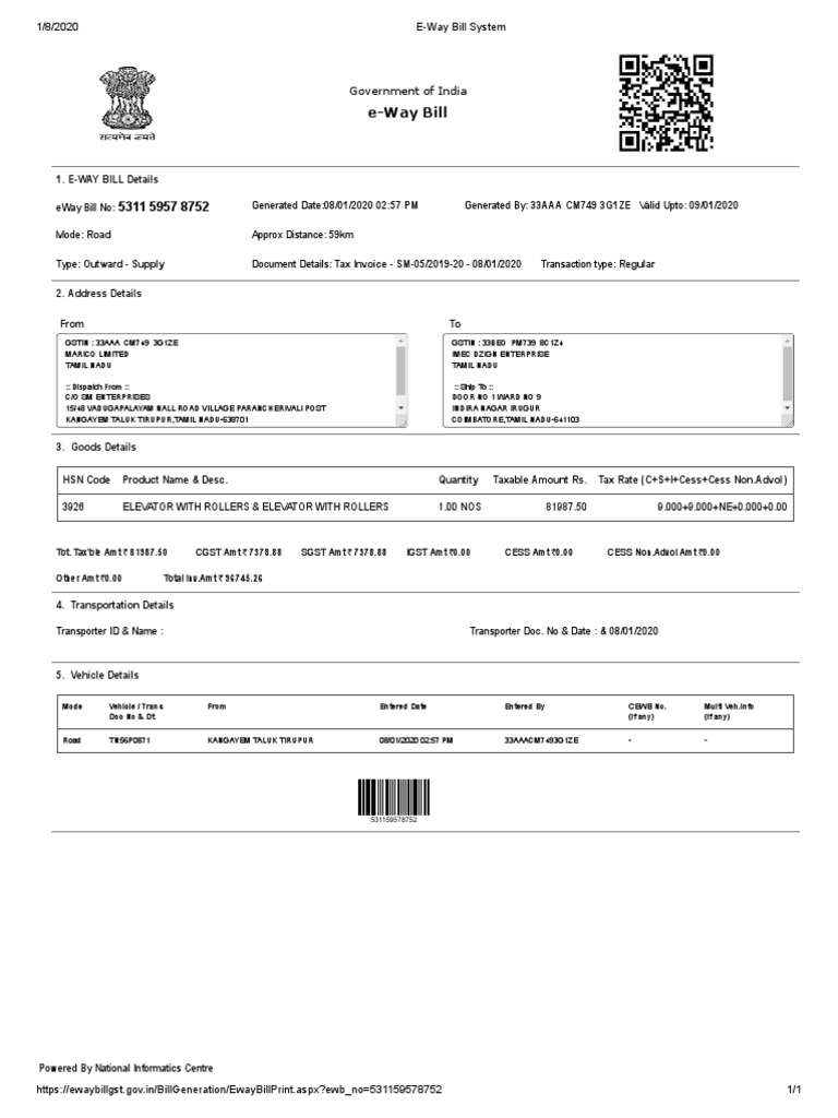 E-Way Bill System | PDF | Taxation | Economy Of India