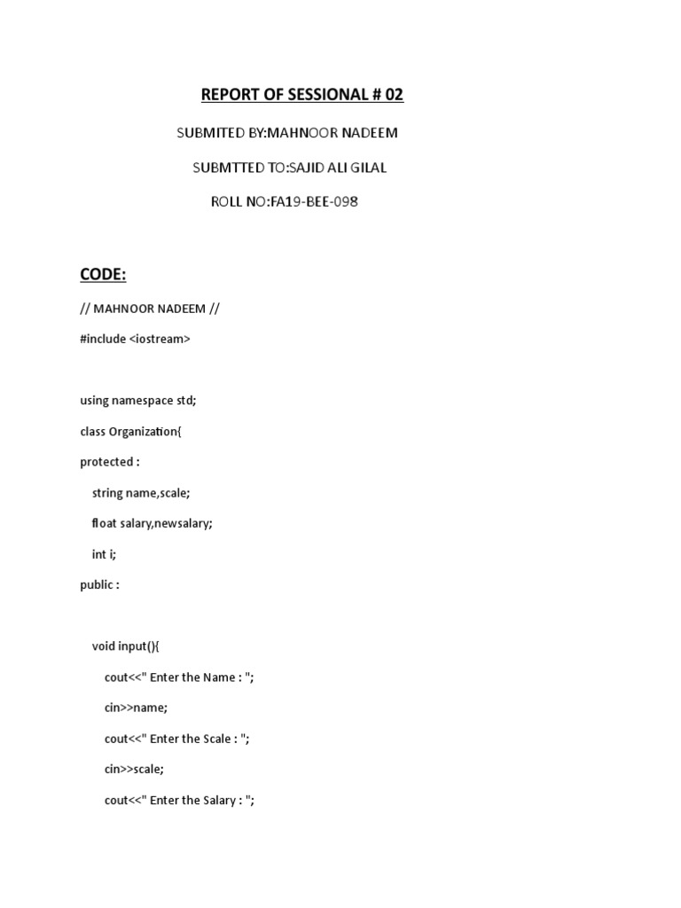 Mahnoor Nadeem (Fa19 Bee 098) | PDF | Computer Programming | Software Engineering