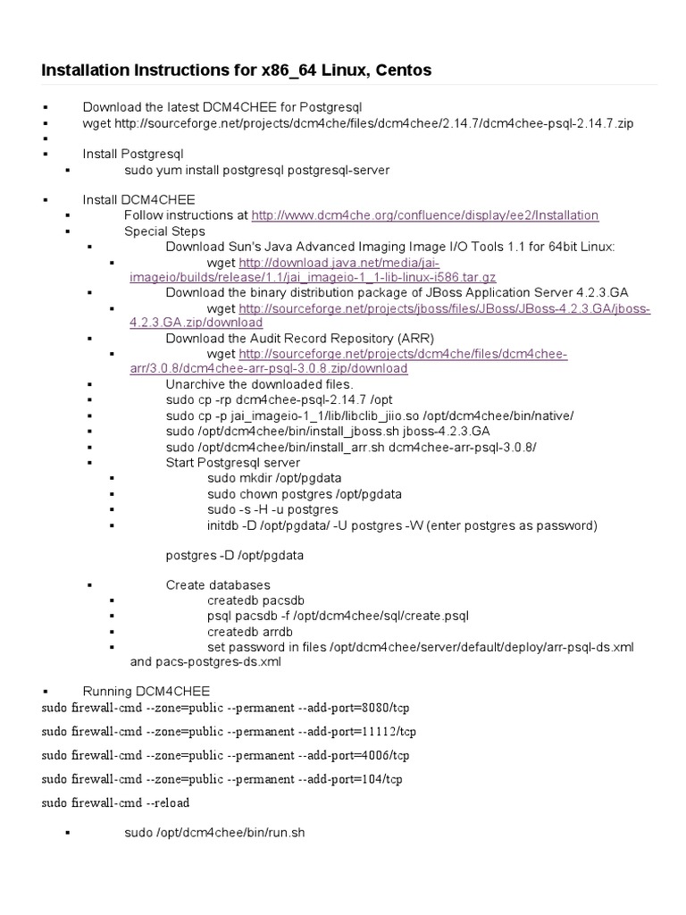 Installation Instructions For x86 | PDF | Postgre Sql | Unix
