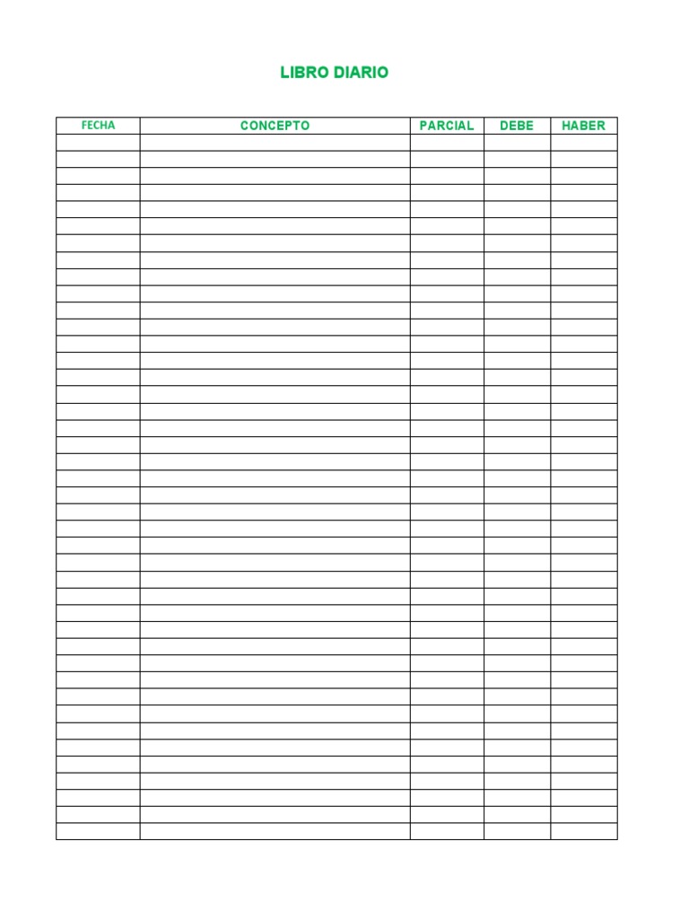 Formato de Rayado de Diario | PDF