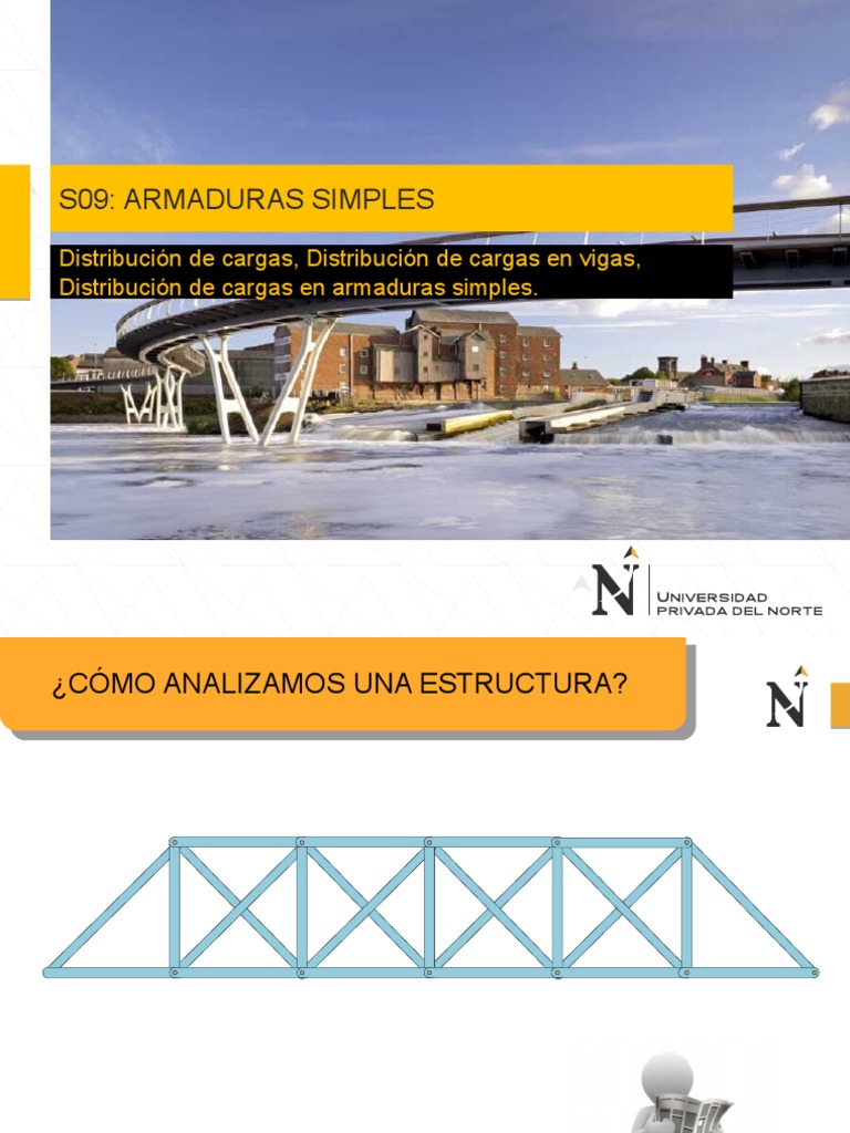 Fa S09 PPT Armaduras Simples - 2018-Ii | PDF | Braguero | Análisis estructural