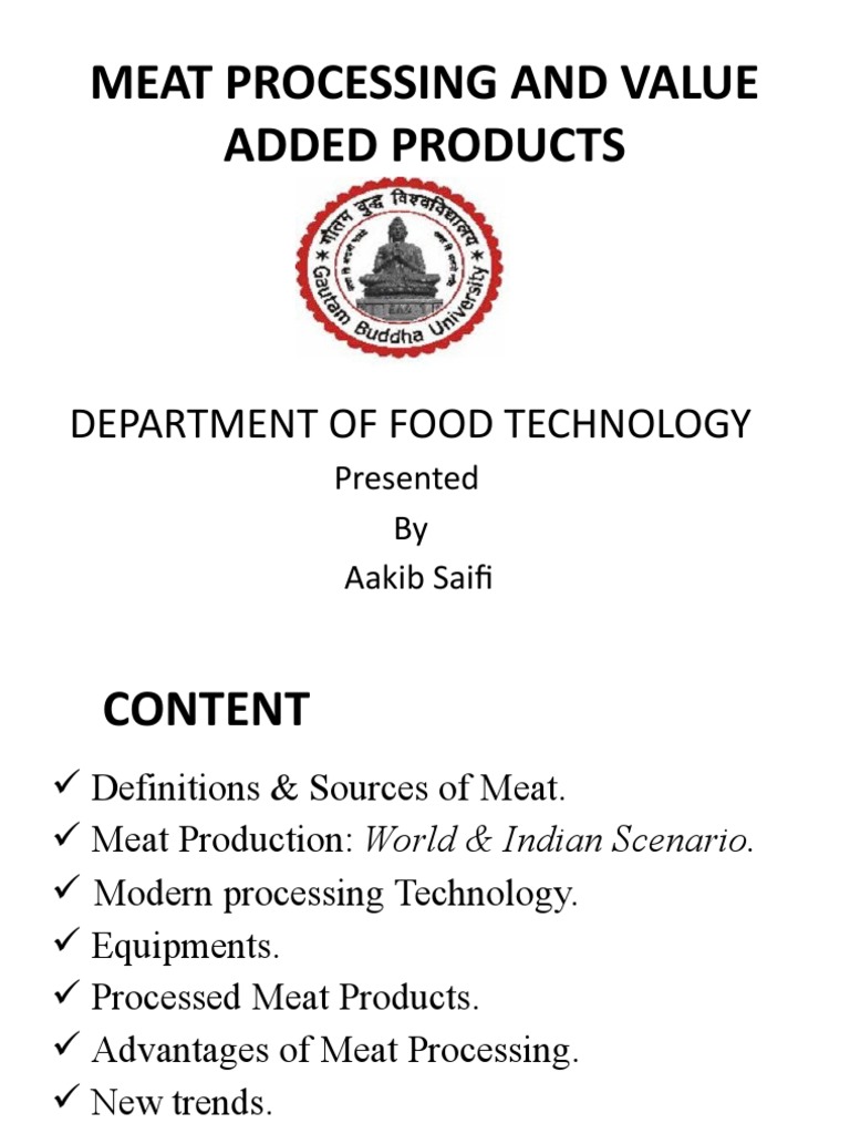 Meat Processing and Value-Added Products | PDF | Beef | Meat