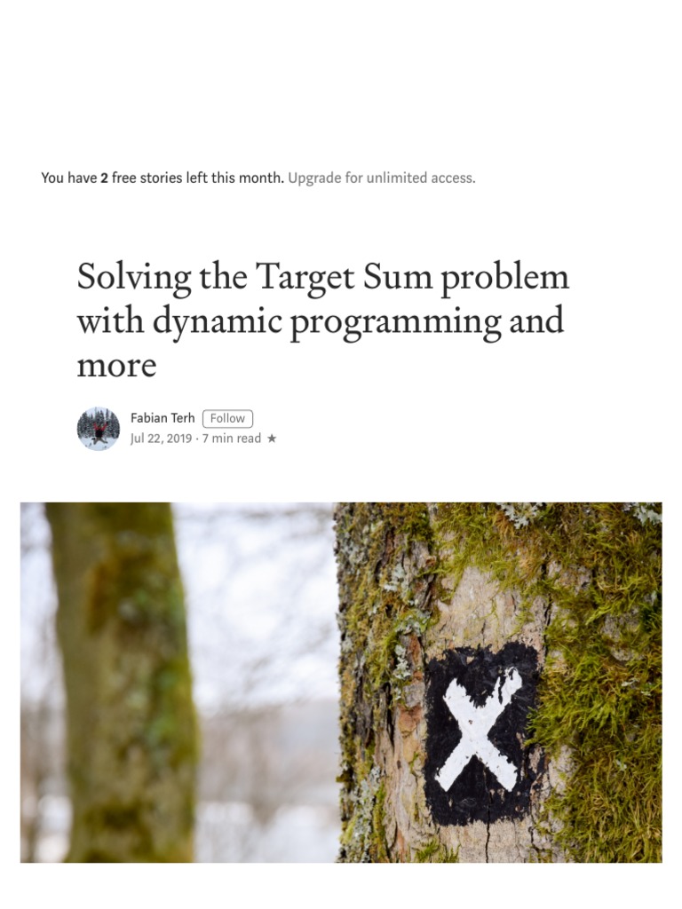 Solving The Target Sum Problem With Dynamic Programming and More - by ...