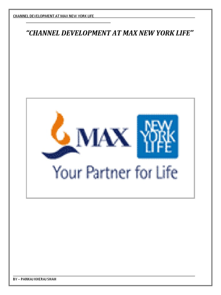 Channel Development at Max New York Life | PDF | Insurance | Business