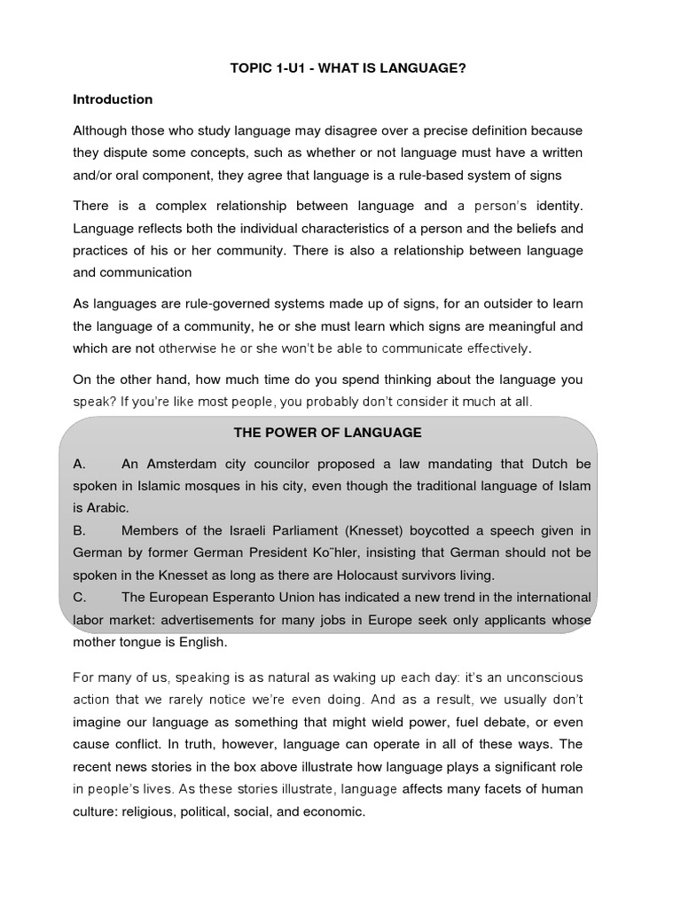 What Is Language PDF Morphology Linguistics English Language