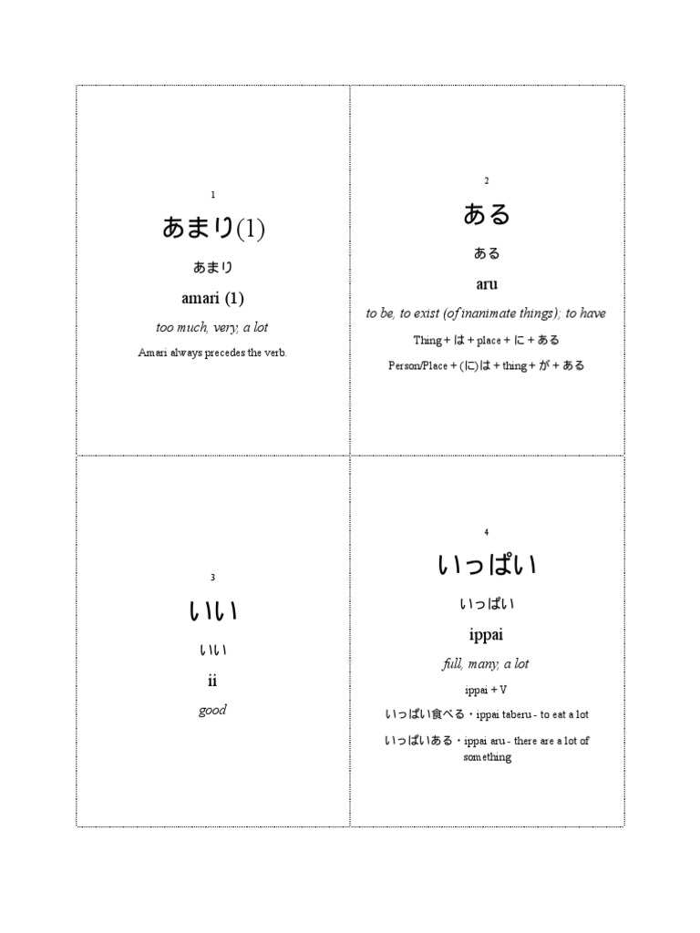 Japanese Grammar | PDF