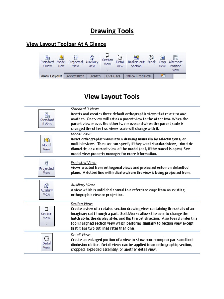 SolidWorks Crop and Detail Views Guide | PDF | Drawing | Computing