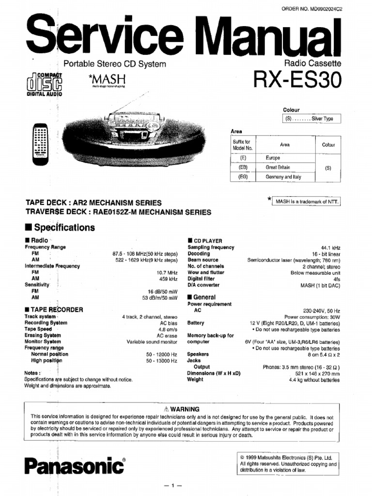 Panasonic Rx-Es30 | PDF