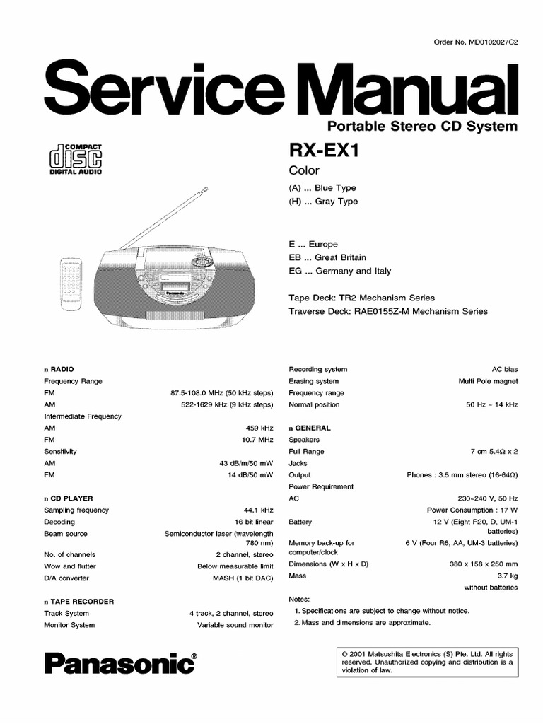 Panasonic Rx-Ex1 | PDF