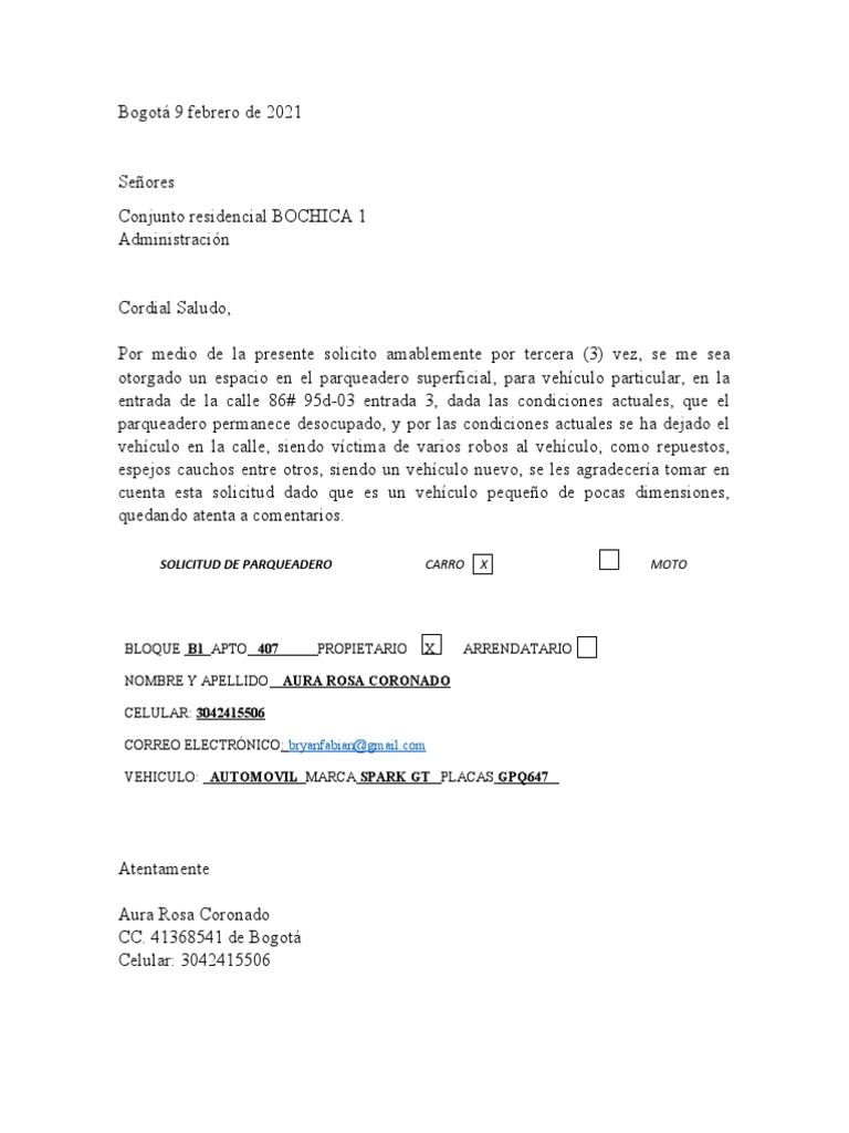 Carta Administracion | PDF