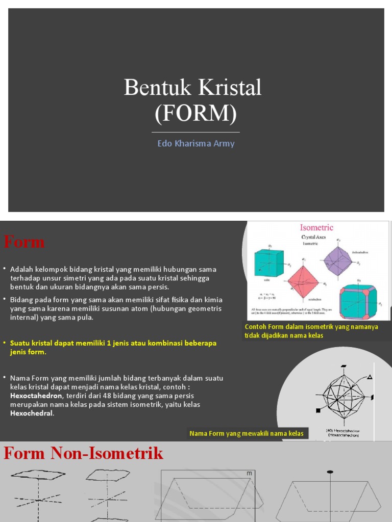 Jenis dan Bentuk Kristal Isometrik | PDF