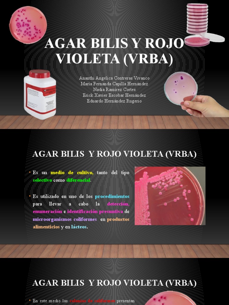 Agar Bilis Rojo Violeta (Vrba) | PDF | Las bacterias | Microbiología