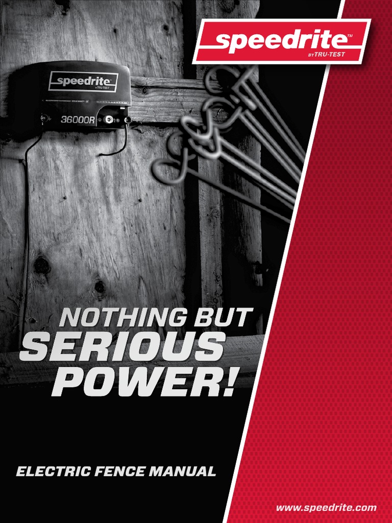 Speedrite Electric Fencing Manual | PDF | Insulator (Electricity) | Wire