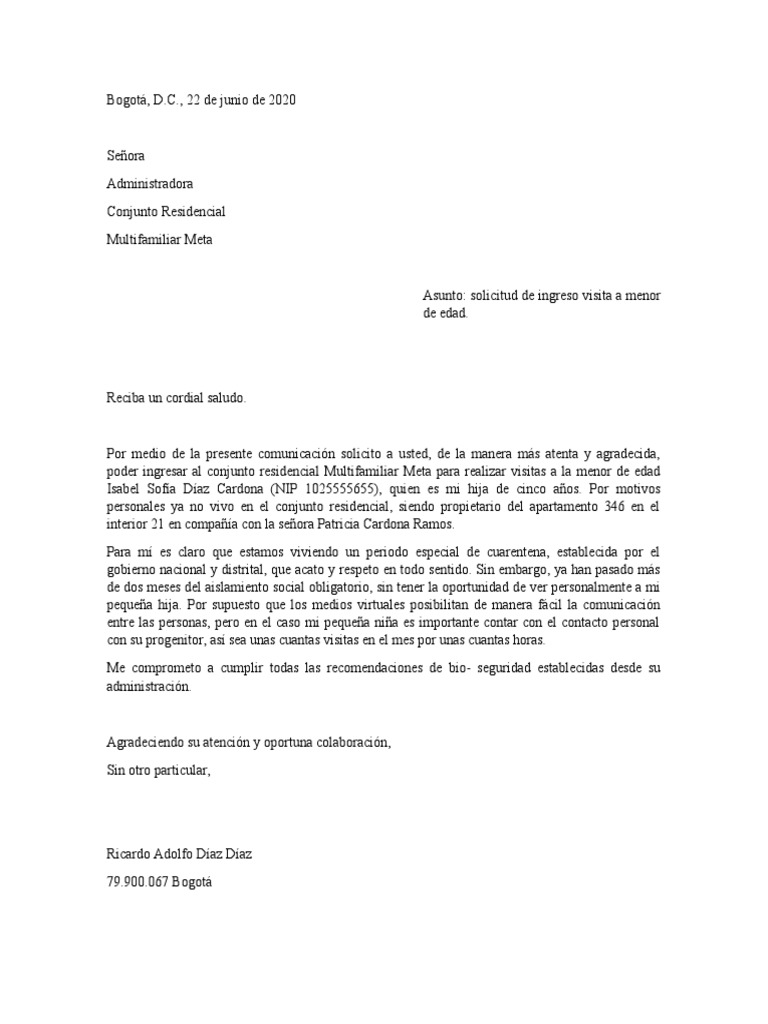 Carta Administración 2020 | PDF