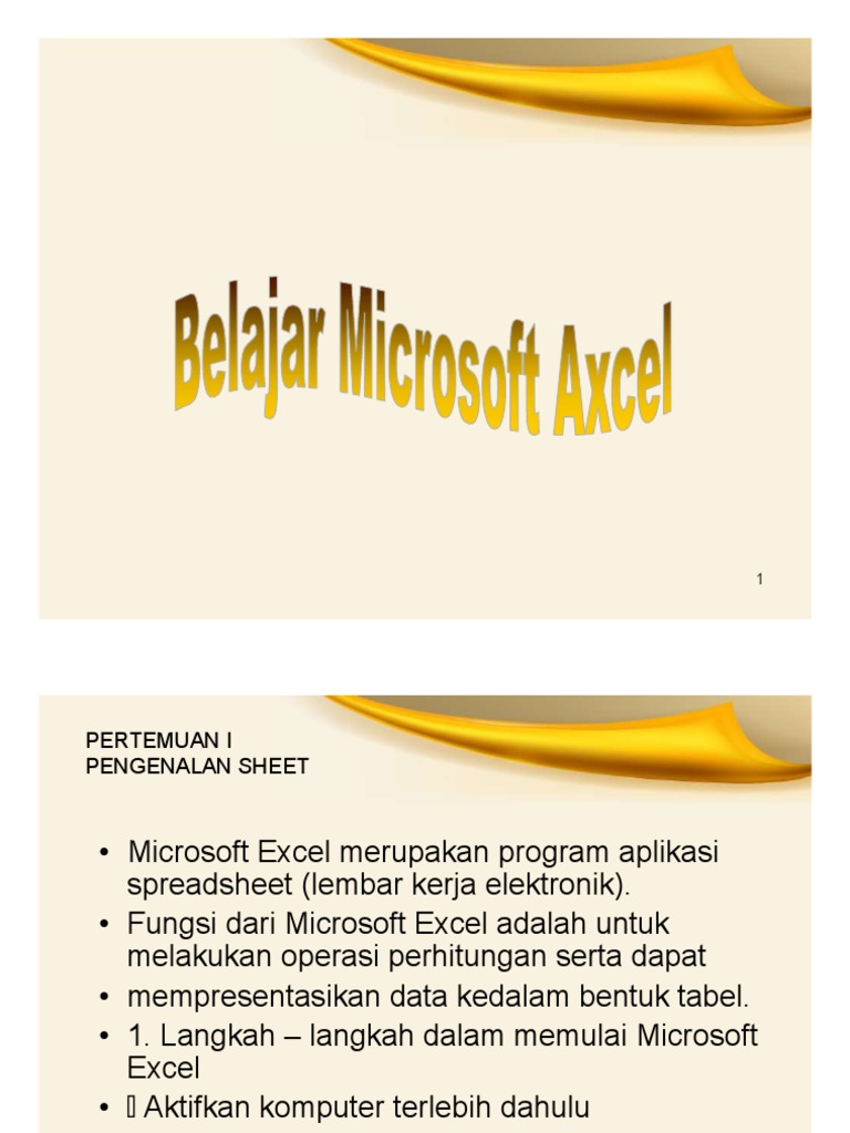 Panduan Dasar Microsoft Excel | PDF