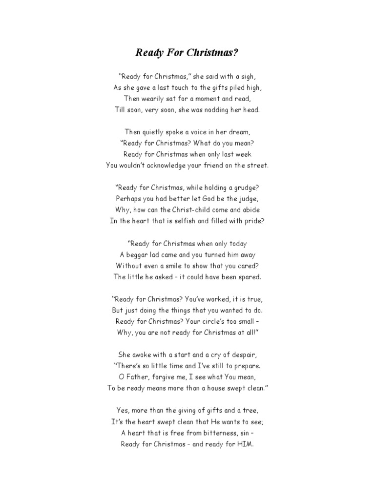 Christmas Poem | PDF