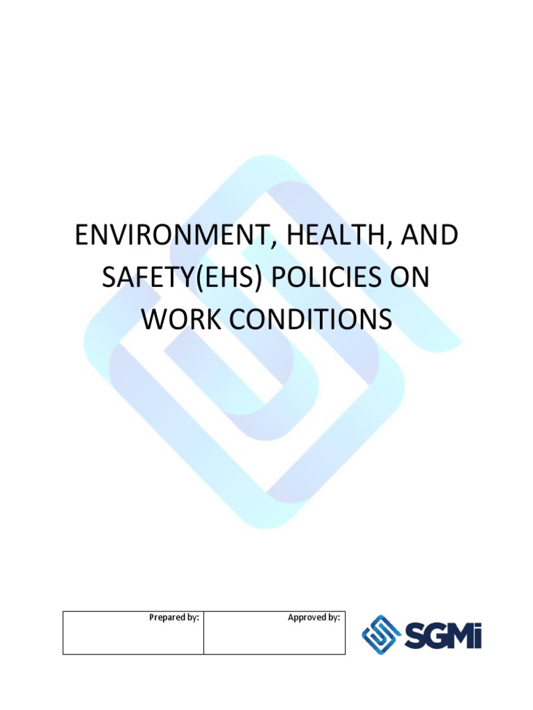 Ehs Policy And Procedures Pdf Ladder Occupational Safety And Health
