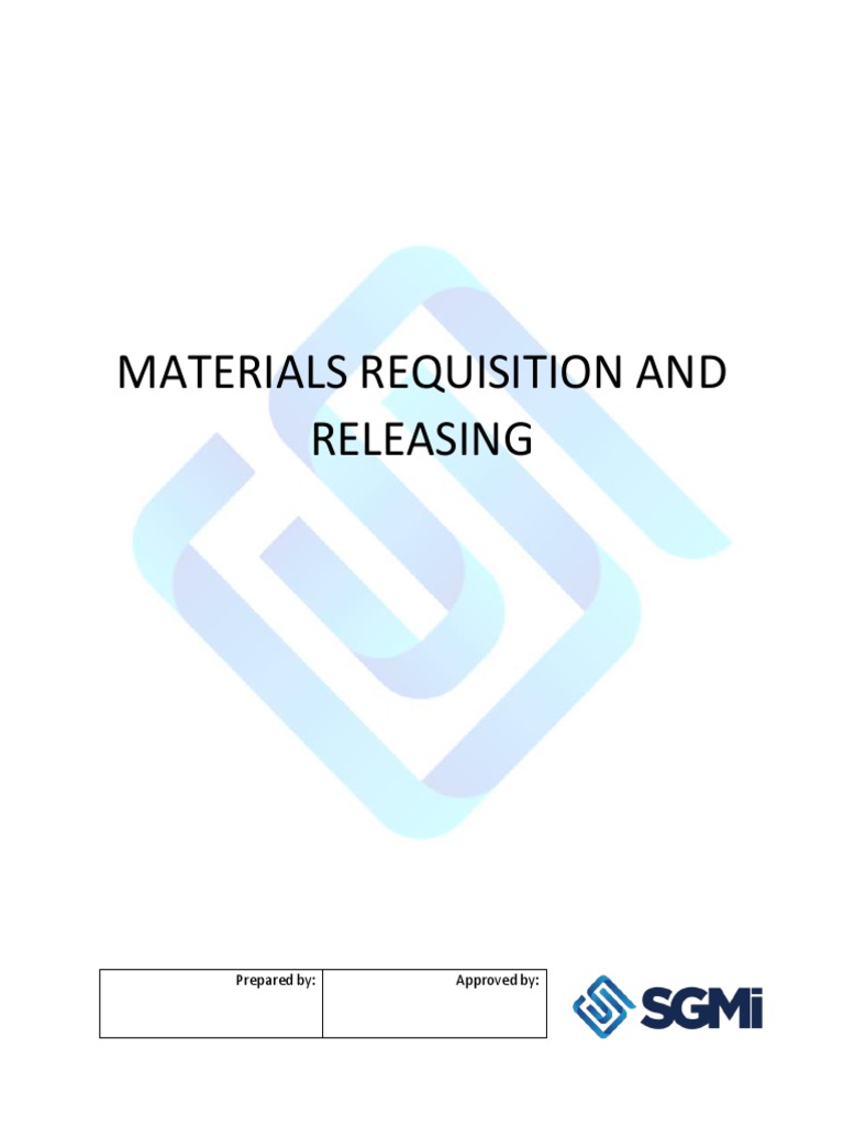 Materials Receiving and Releasing Procedures | PDF | Delivery (Commerce ...