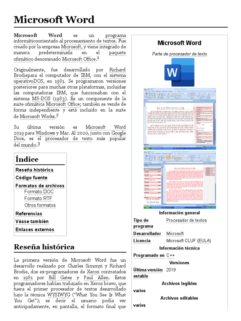 Microsoft Word - Wikipedia | PDF | Microsoft Word | Informática