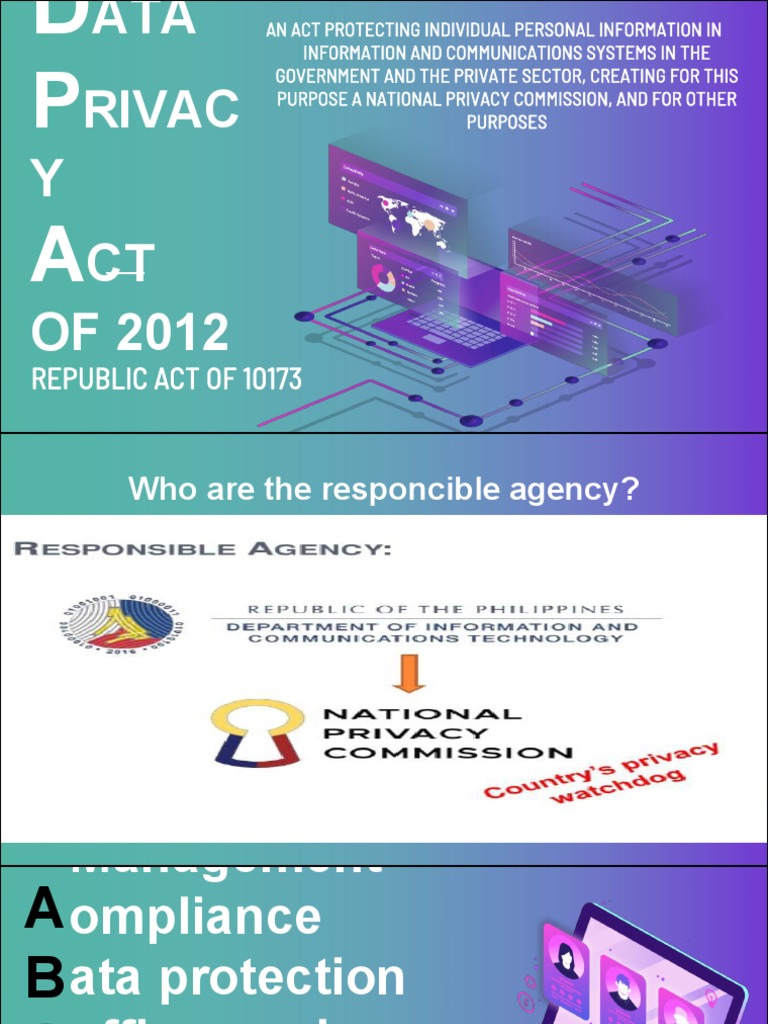 Data Privacy Act 2012 | PDF | Information Privacy | Regulatory Compliance