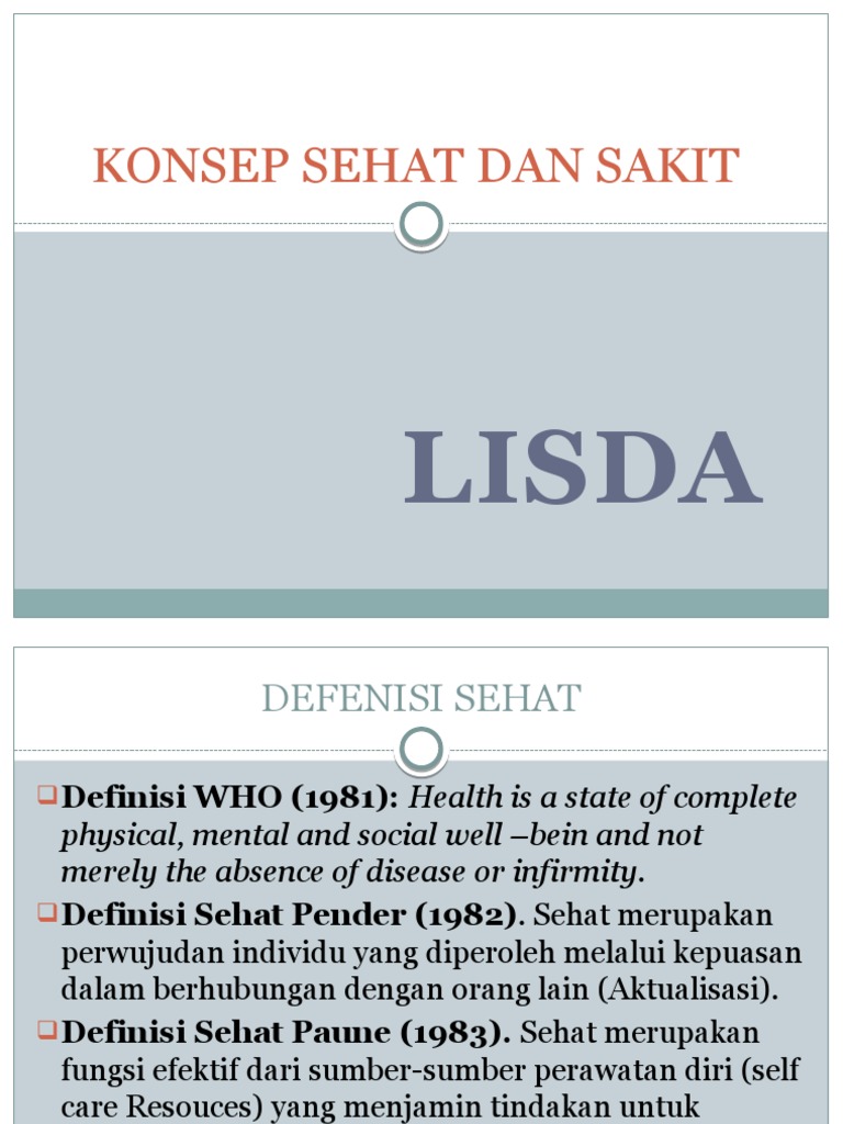 Konsep Sehat Dan Sakit | PDF