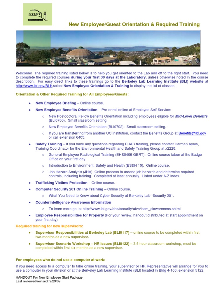 New-Employee-Orientation-Training-Handout | Educational Technology ...