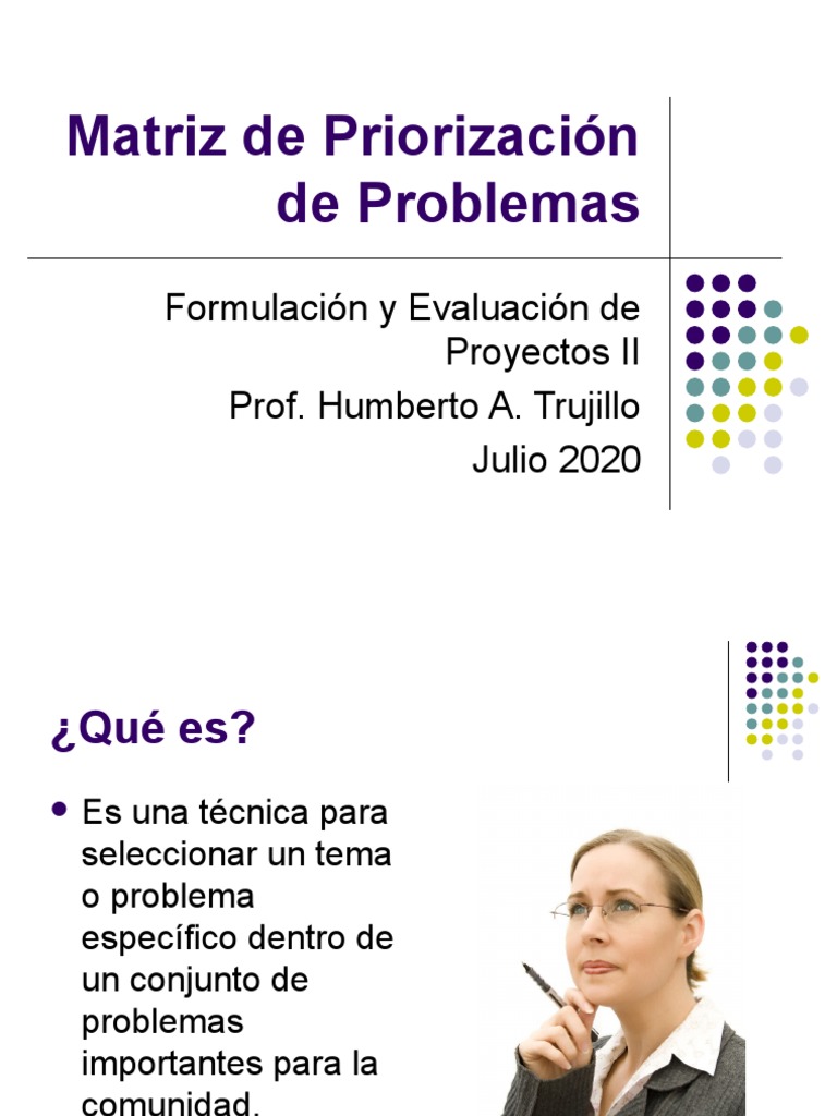 Matriz de Priorización de Problemas | PDF